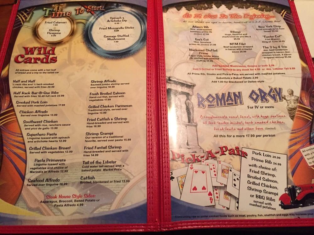 Carta del pub y bar Magic Time Machine, San Antonio