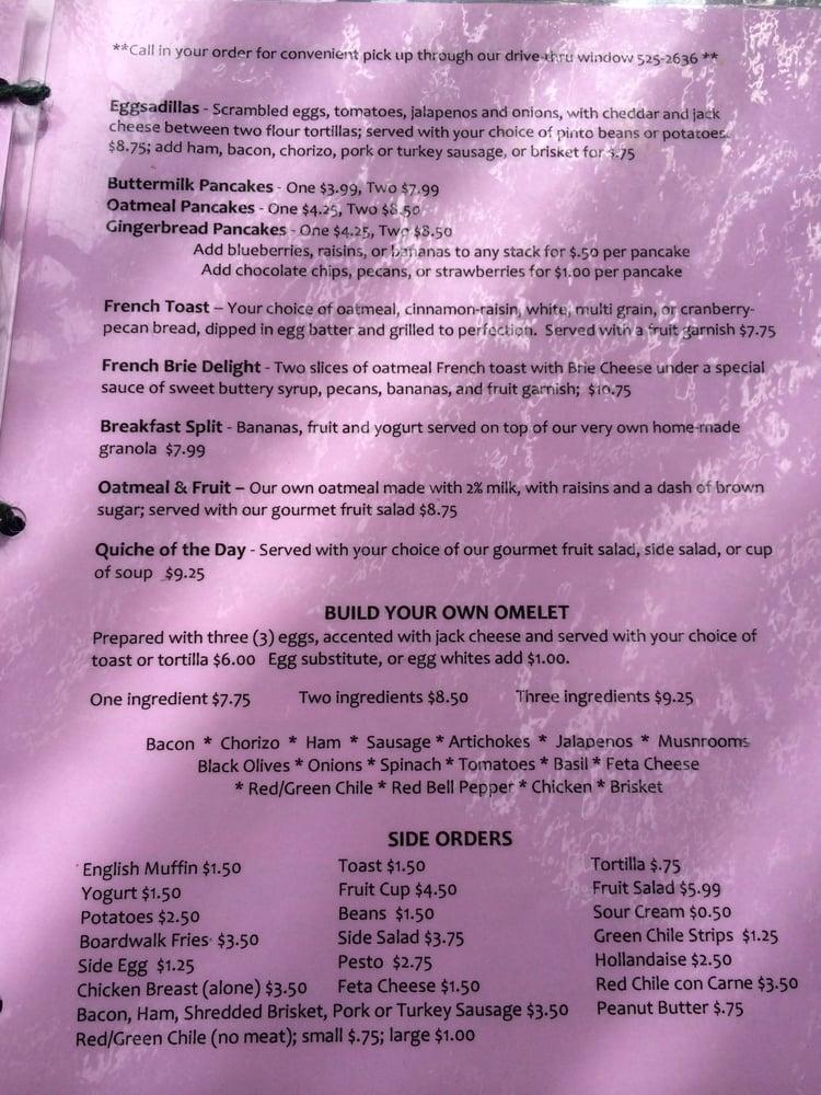 Menu at The Shed restaurant, Las Cruces, 810 S Valley Dr