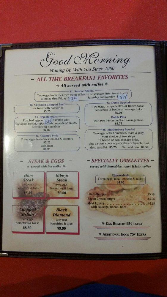 Menu at Wegman's Restaurant, Reading