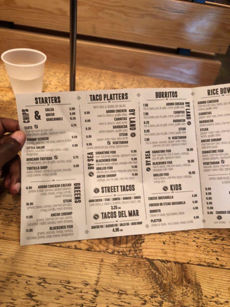 Menu at Fish Taco - Cabin John restaurant, Cabin John, Macarthur Blvd