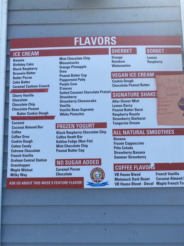 Menu at Vanilla Bean cafe, South Kingstown, 757 Matunuck Beach Rd