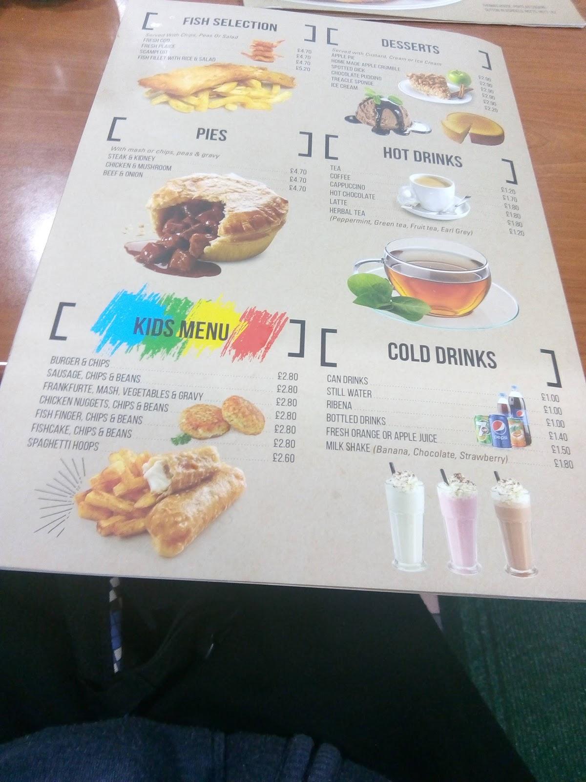 Menu at Enjoy Cafe, Sutton-in-Ashfield