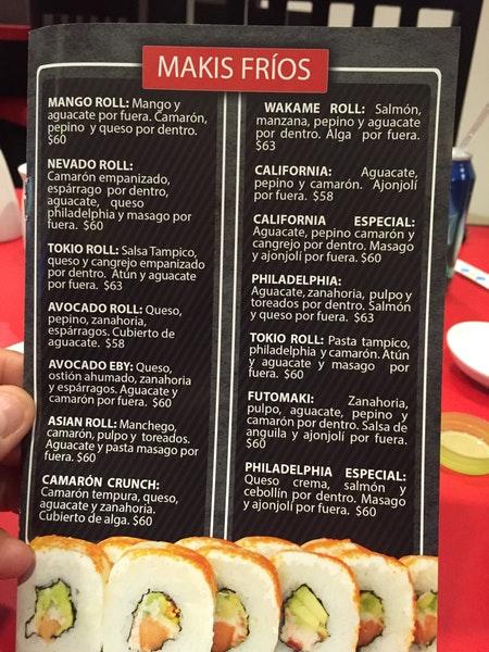Menu at Matsuri Express restaurant, Ciudad Juarez, Blvrd Francisco ...