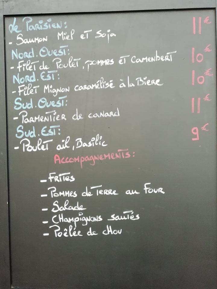 Menu at La Girouette Gourmande restaurant, Saint-Pierre-du-Perray
