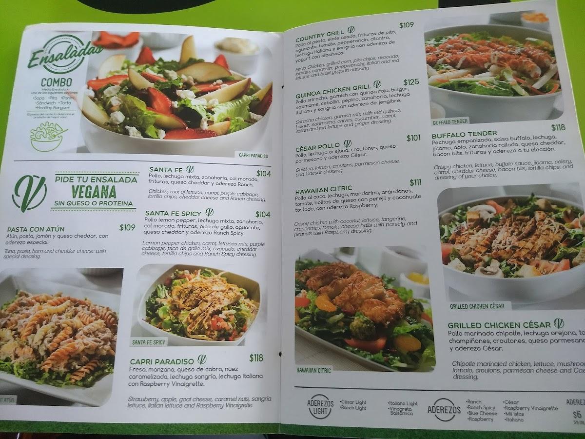 Carta del restaurante Super Salads, Tampico, Av. Miguel Hidalgo 4505 ...