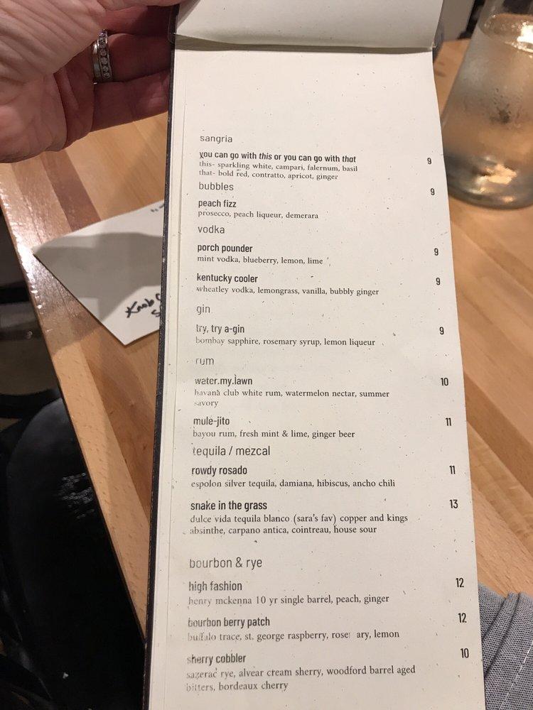 Menu at the freight house pub & bar, Paducah