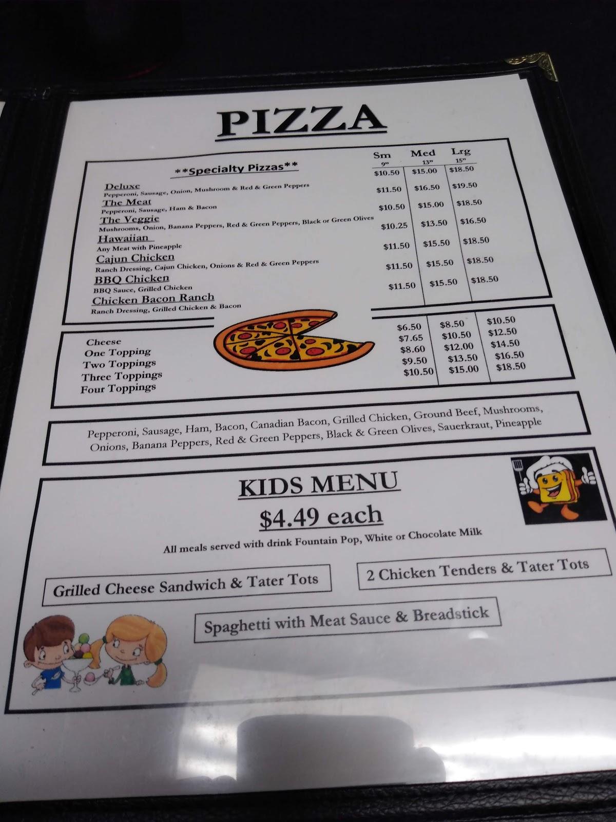 Menu at Hunter Pizzeria, Franklin, OH-122