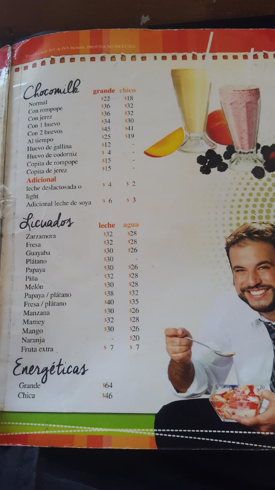 Carta del restaurante Jugos Periférico Colima, Colima