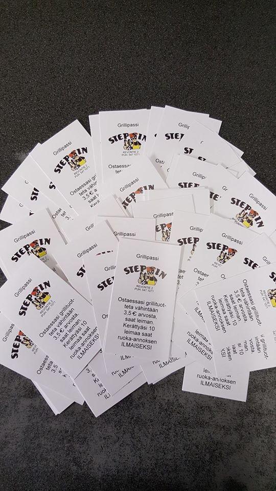 Menu at Grilli Kahvila Step In restaurant, Oulu