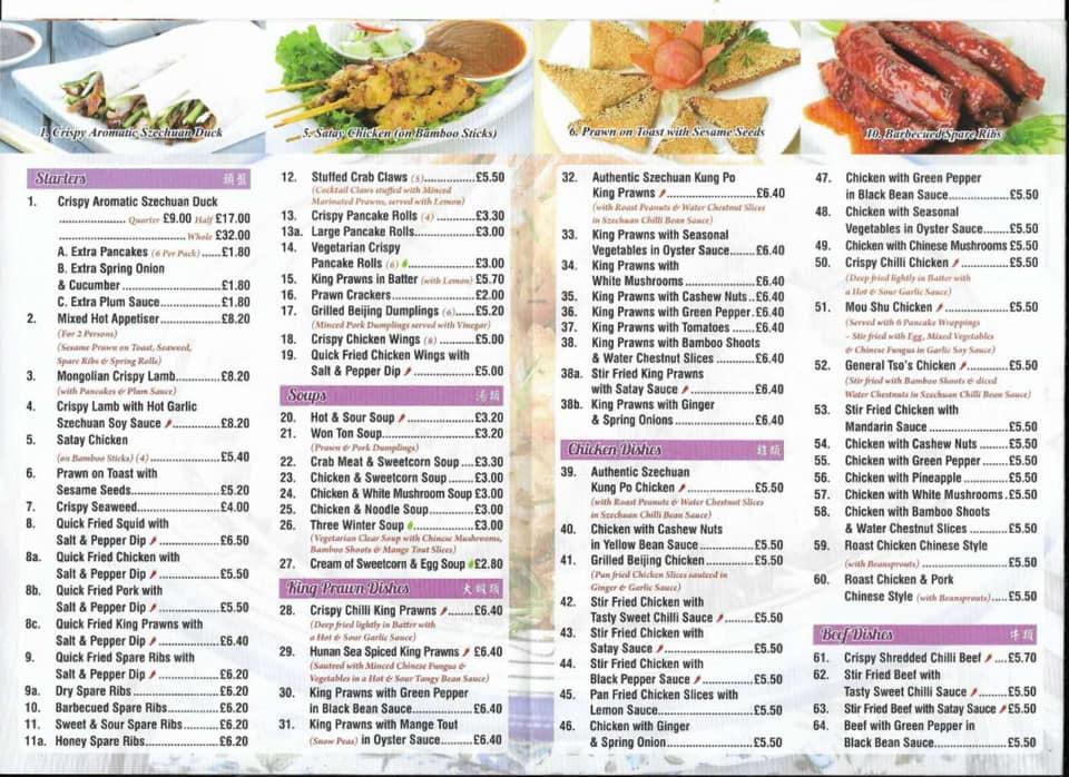 Menu at The Pearl Chinese Takeaway fast food, Kempston