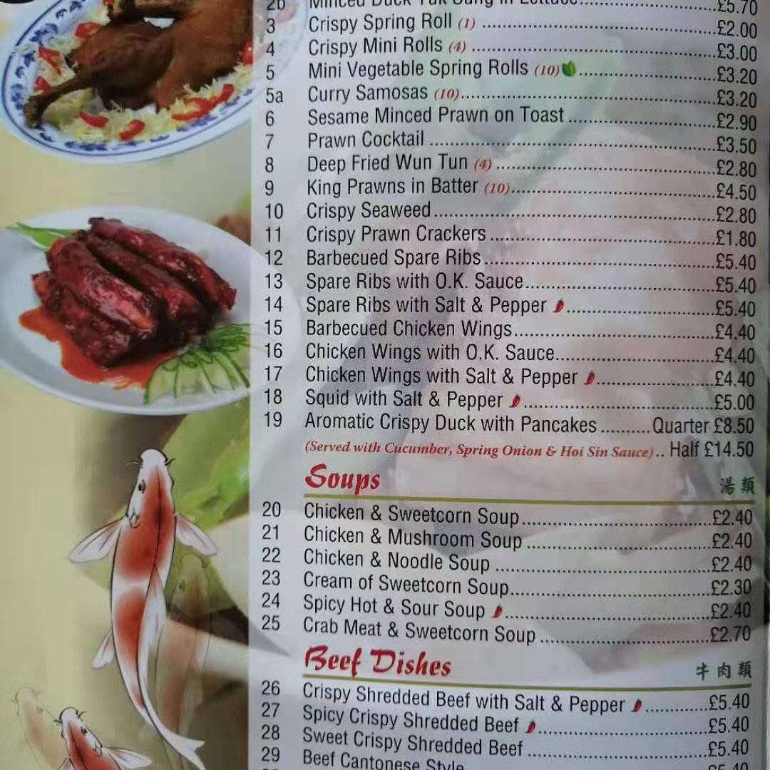Menu at Golden Fish fast food, Stourbridge, 51 Stourbridge Rd
