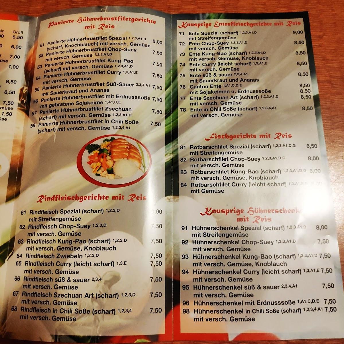 Speisekarte von Asia Haus Ulmen restaurant, Ulmen