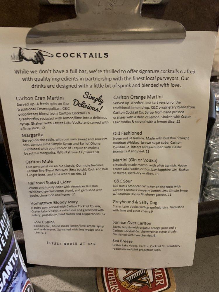 Menu at Carlton & Coast Tavern pub & bar, Carlton