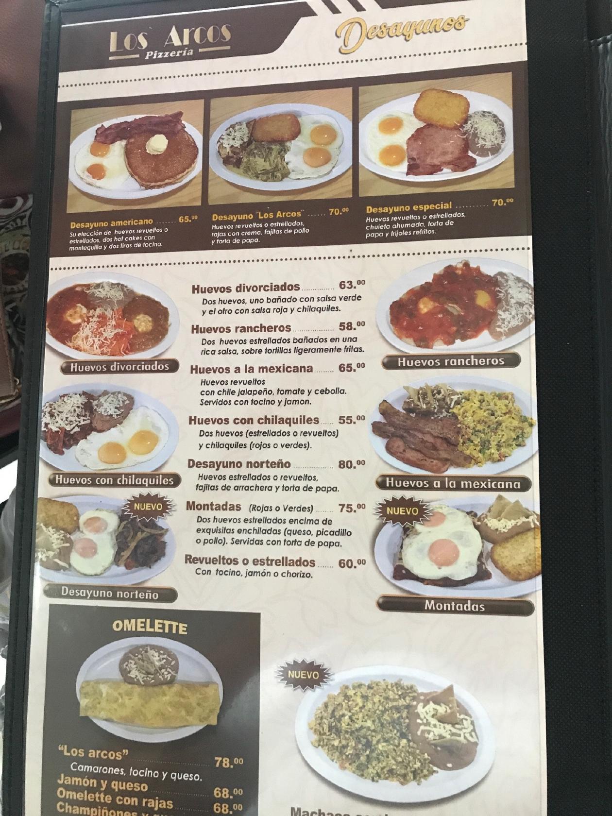 Carta de PIZZERIA LOS ARCOS, Ciudad Cuauhtemoc, Lib. Manuel Gómez Morín ...