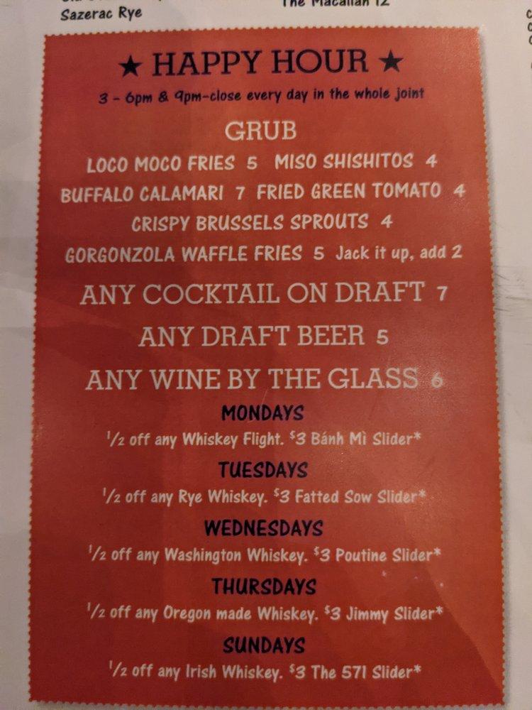 Menu at Stack 571 Burger and Whiskey Bar - Kirkland, Kirkland