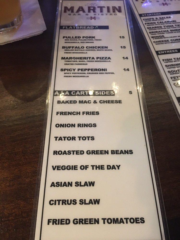 Carta del pub y bar The Martin, Huntsville