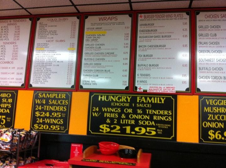Menu at Tri-City Wings & Grill restaurant, Newton, 197 North St