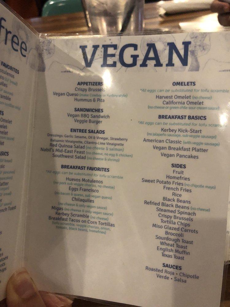 Menu at Kerbey Lane Cafe - South, Austin, S Lamar Blvd