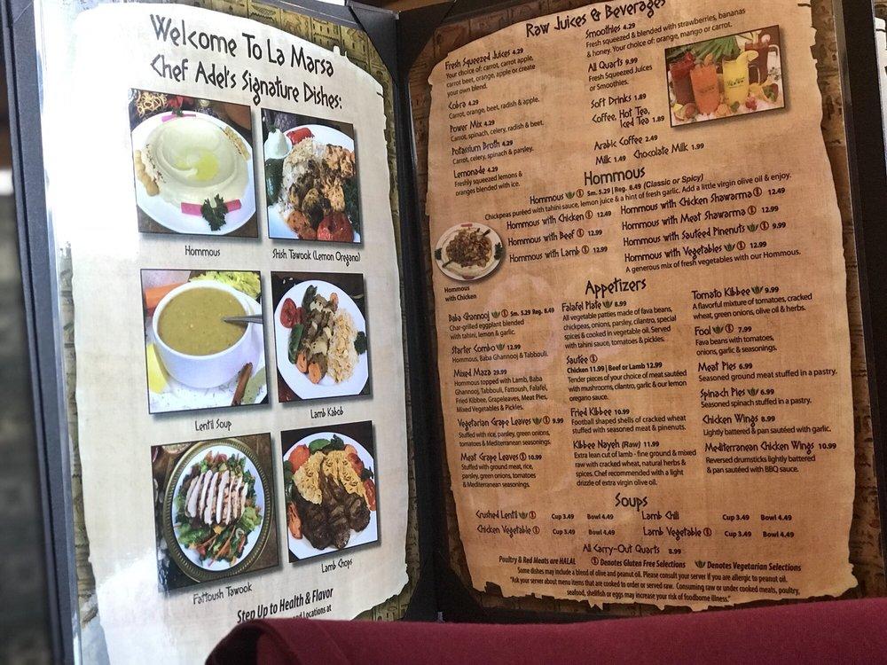 Menu at La Marsa Bloomfield Hills restaurant, Bloomfield Hills ...