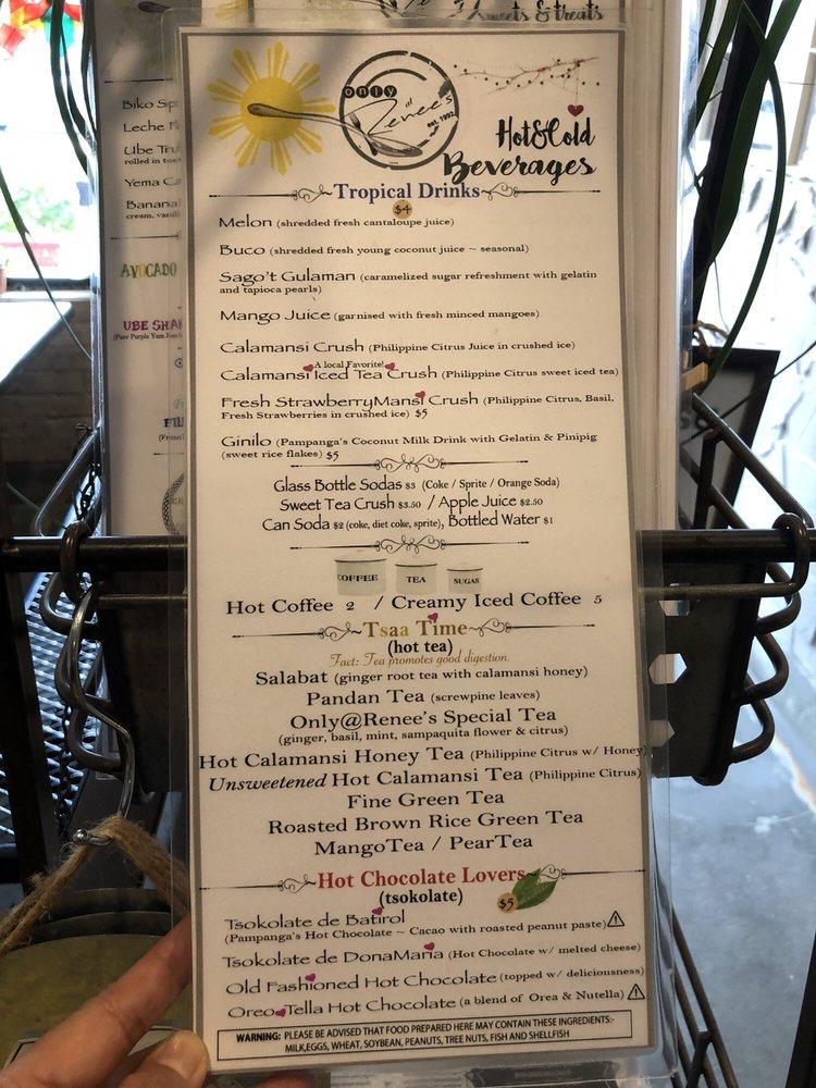 Menu at Only at Renee's ~ A Taste of Pampanga, Philippines restaurant ...
