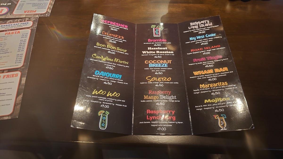 Menu at Fat Yankees restaurant, Hamilton