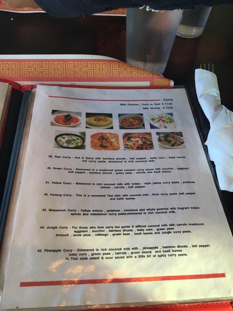 Menu at Bangkok Thai Cuisine restaurant, Kingman, 208 W Andy Devine Ave