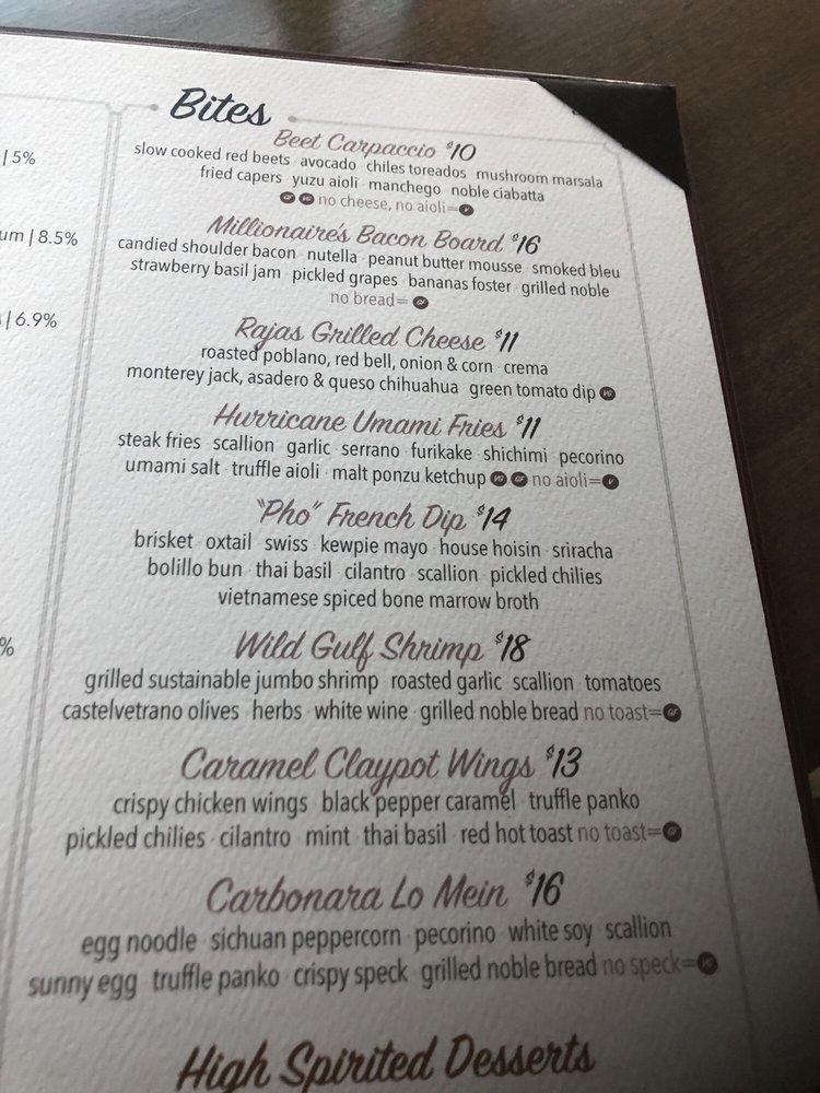 Menu at Little Rituals pub & bar, Phoenix