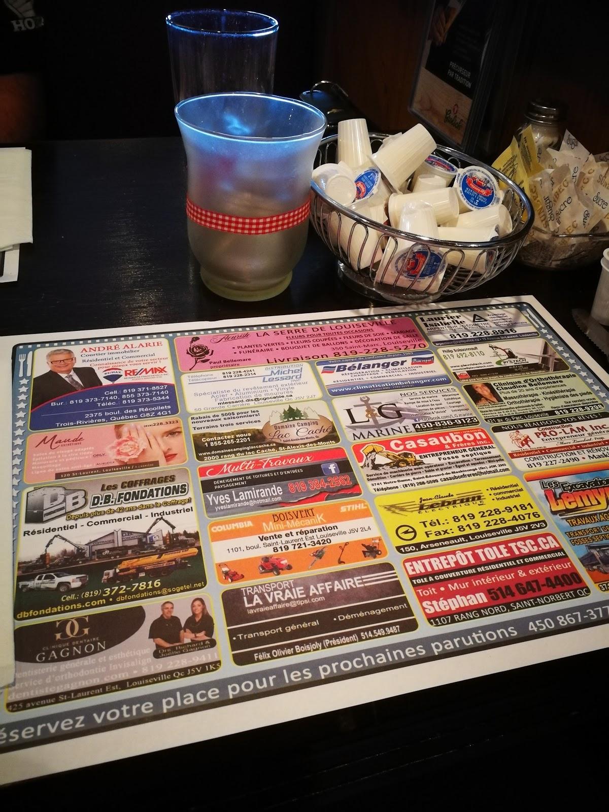 Menu au Restaurant El Greco, Louiseville, 730 Bd St Laurent O