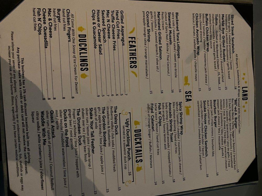 Menu at Ugly Duckling - Long Beach restaurant, Long Beach