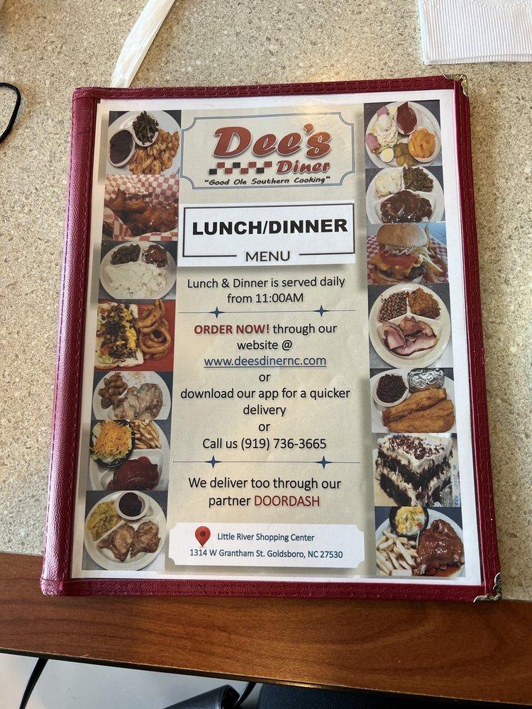 Menu at Dee's Diner restaurant, Goldsboro, W Grantham St