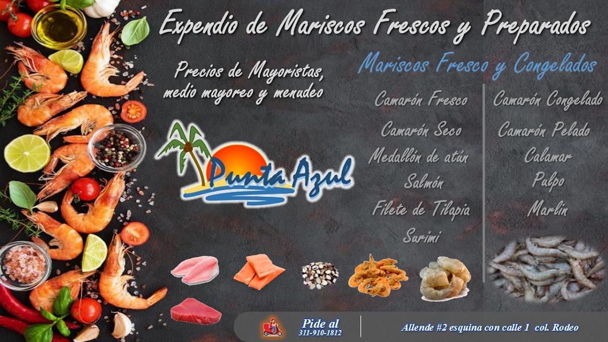 Menu at Punta Azul Expendio de mariscos y Preparados restaurant, Tepic