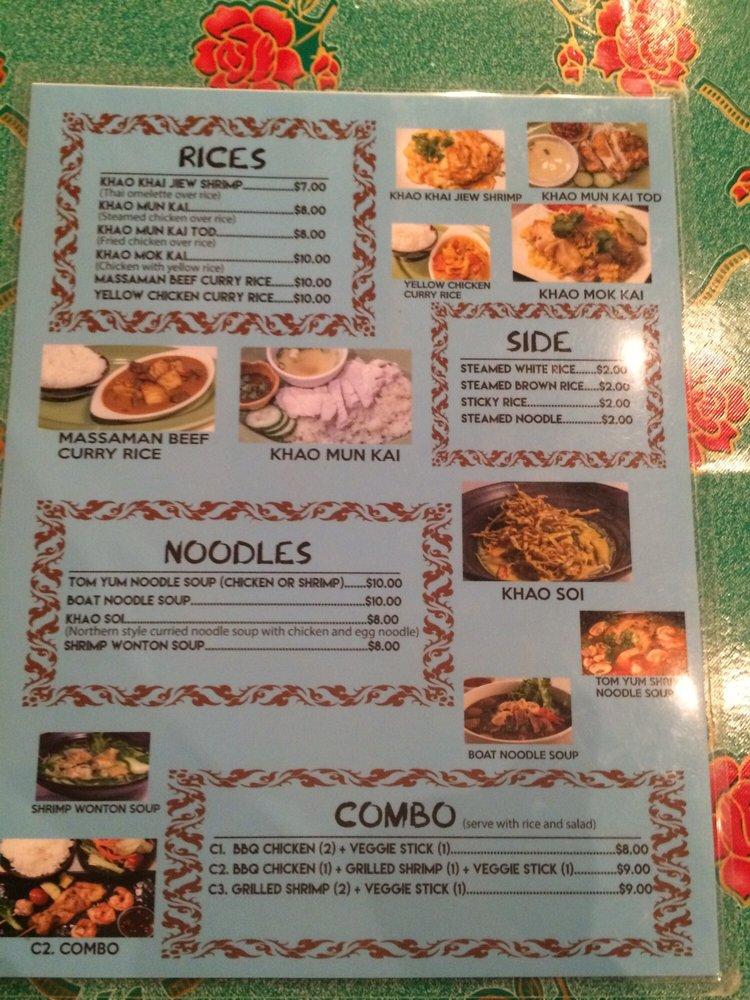 Menu at Thai Double Twist restaurant, Chino Hills