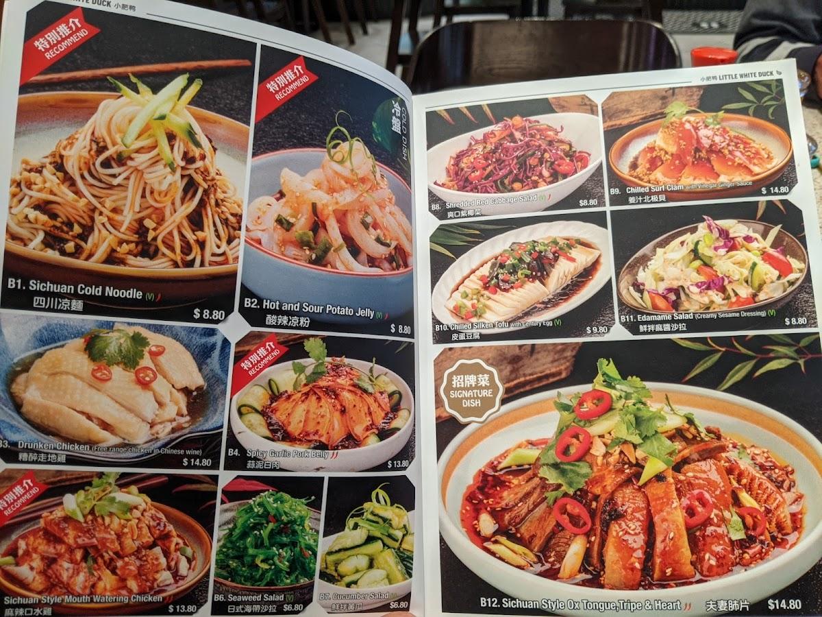 Menu at Little White Duck restaurant, Malvern East