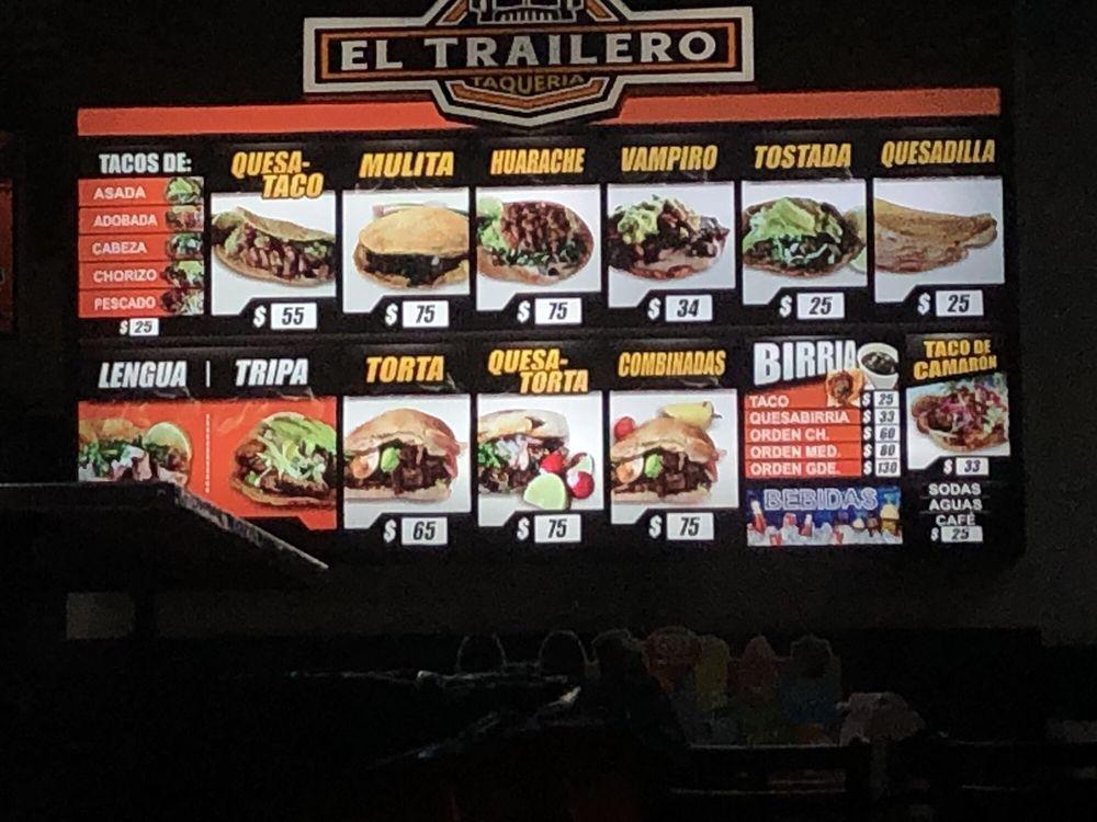 Carta del restaurante Taquería el Trailero, Ensenada, Carretera ...