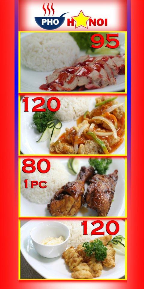 Carta del restaurante Pho Hanoi Vietnamese Cuisine, Calamba