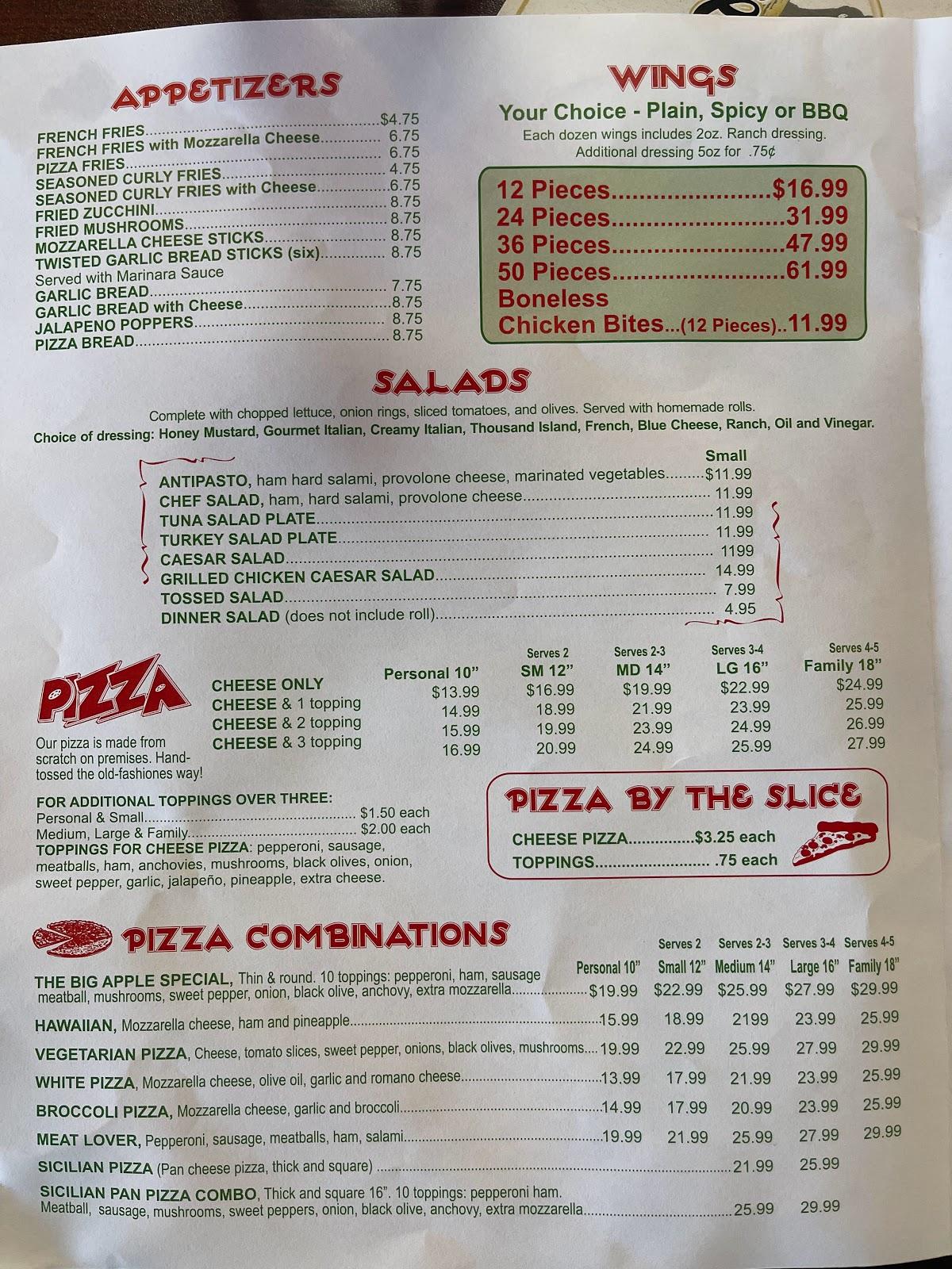 Menu at T & M Pizza pizzeria, Casa Grande, 1609 E Florence Blvd