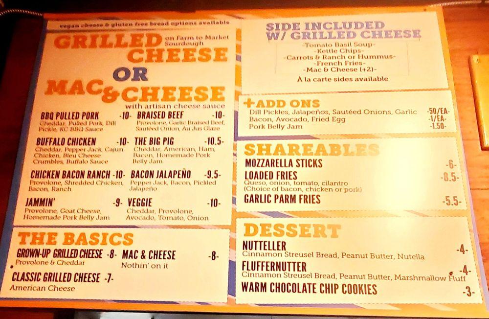 Menu at Cheesy Street BBQ, North Kansas City