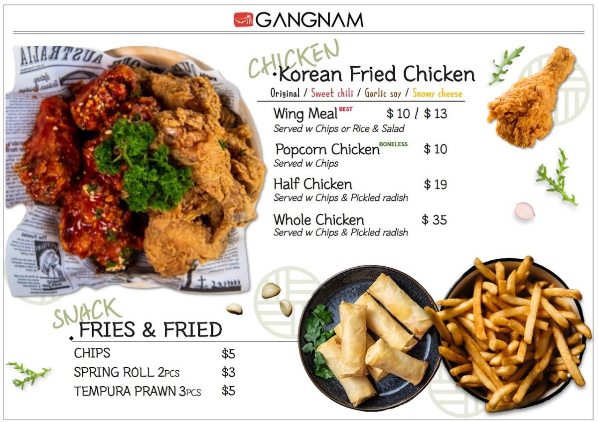 Menu at Gangnam at Yagan Square restaurant, Perth, GS. 08. Yagan Square