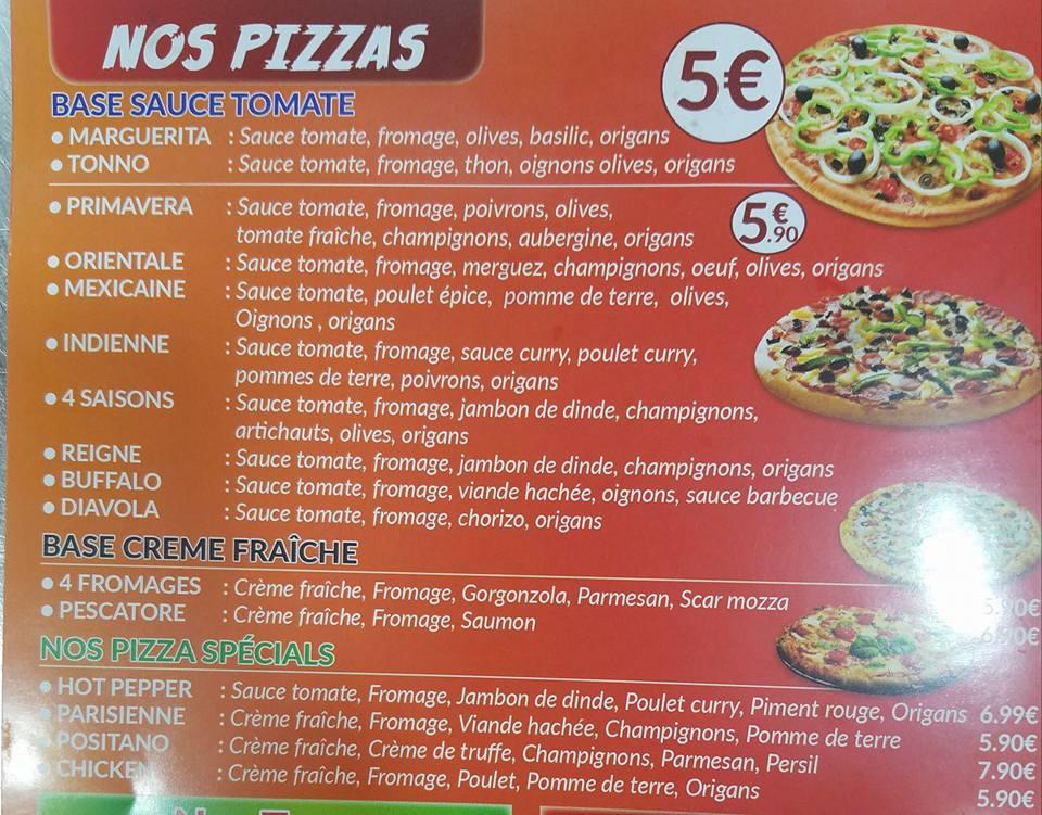 Menu at RFC Chicken - Pizza restaurant, Paris
