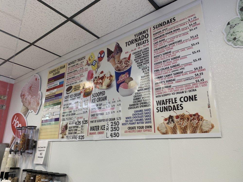 Menu at Juli's Pink Ice Cream desserts, Atlantic City