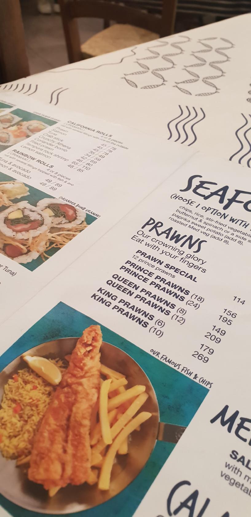 Menu at Ocean Basket Mall of Africa restaurant, Midrand, Shop 2049
