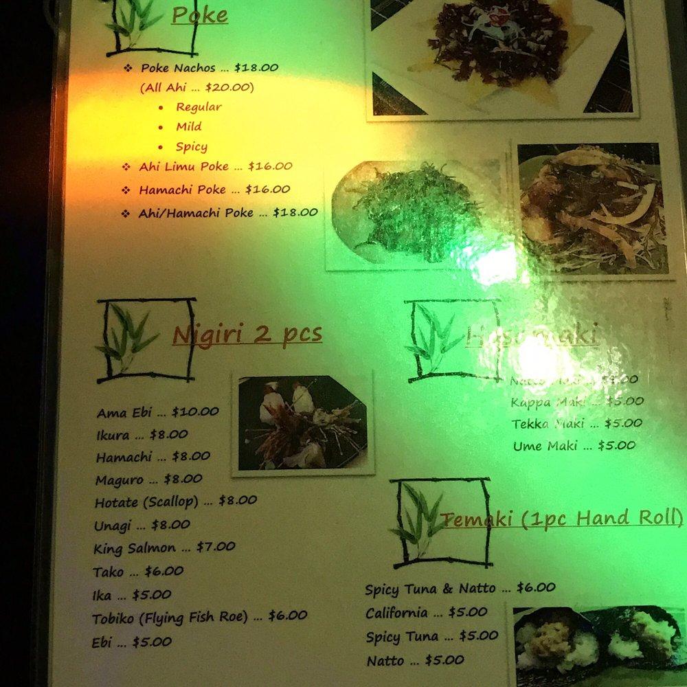 Menu at Pandora Cafe Karaoke/Bar & Grill, Honolulu