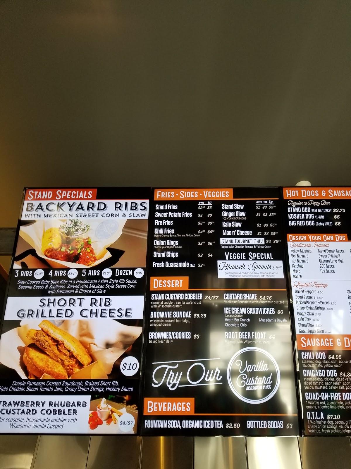 Menu at The Stand - American Classics Redefined restaurant, Pasadena
