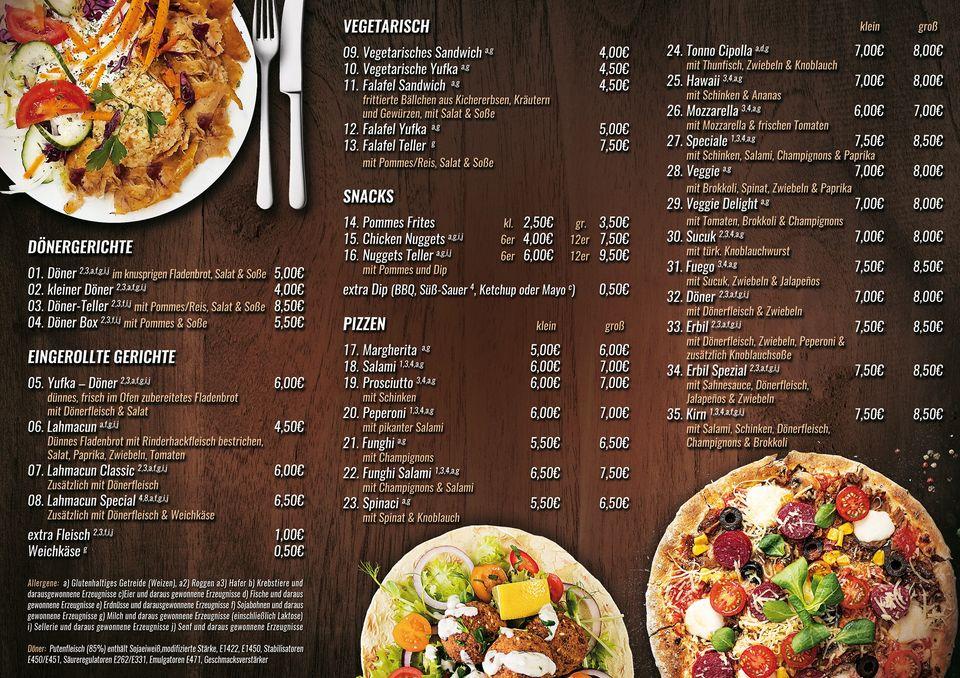 Speisekarte von Erbil Kebab Haus Kirn pub & Bar, Kirn