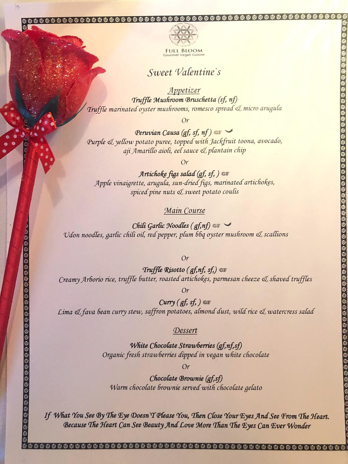 Menu at Full Bloom Vegan pub & bar, Miami Beach, James Ave