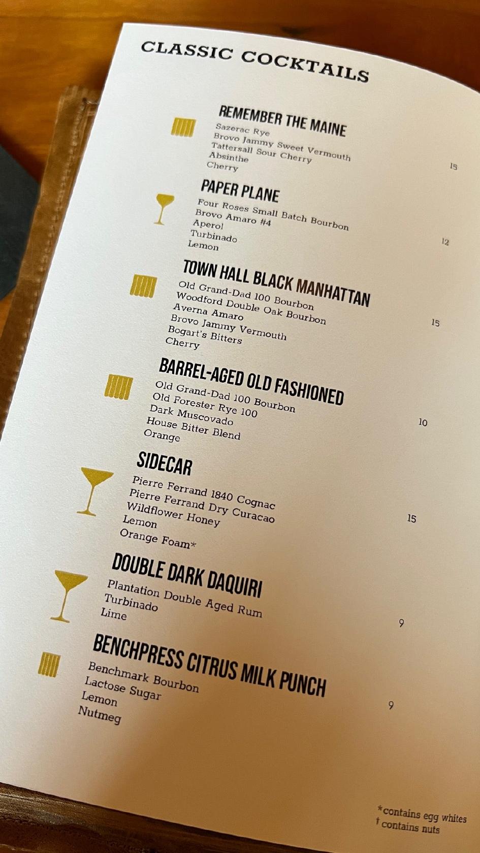 Menu at The Sidecar at the Tap pub & bar, Minneapolis