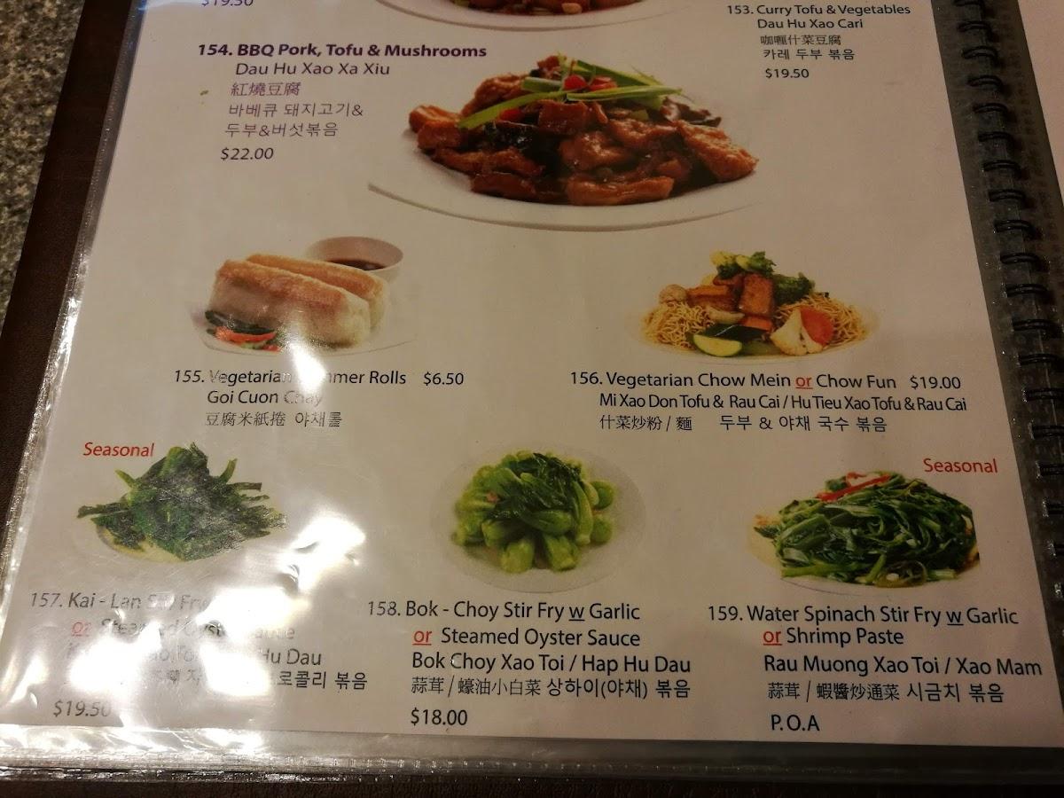 Menu at Try It Out Vietnamese Restaurant, Auckland, 20 Torrens Rd