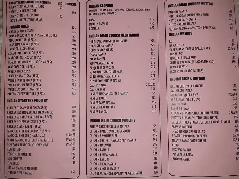 Menu at Aditya Family Restaurant And Bar, Mumbai, 19