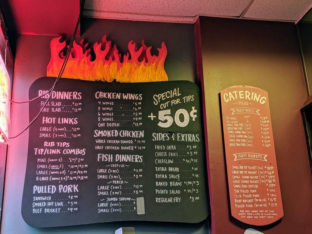 Menu at Honey 1 BBQ, Chicago, 746 E 43rd St
