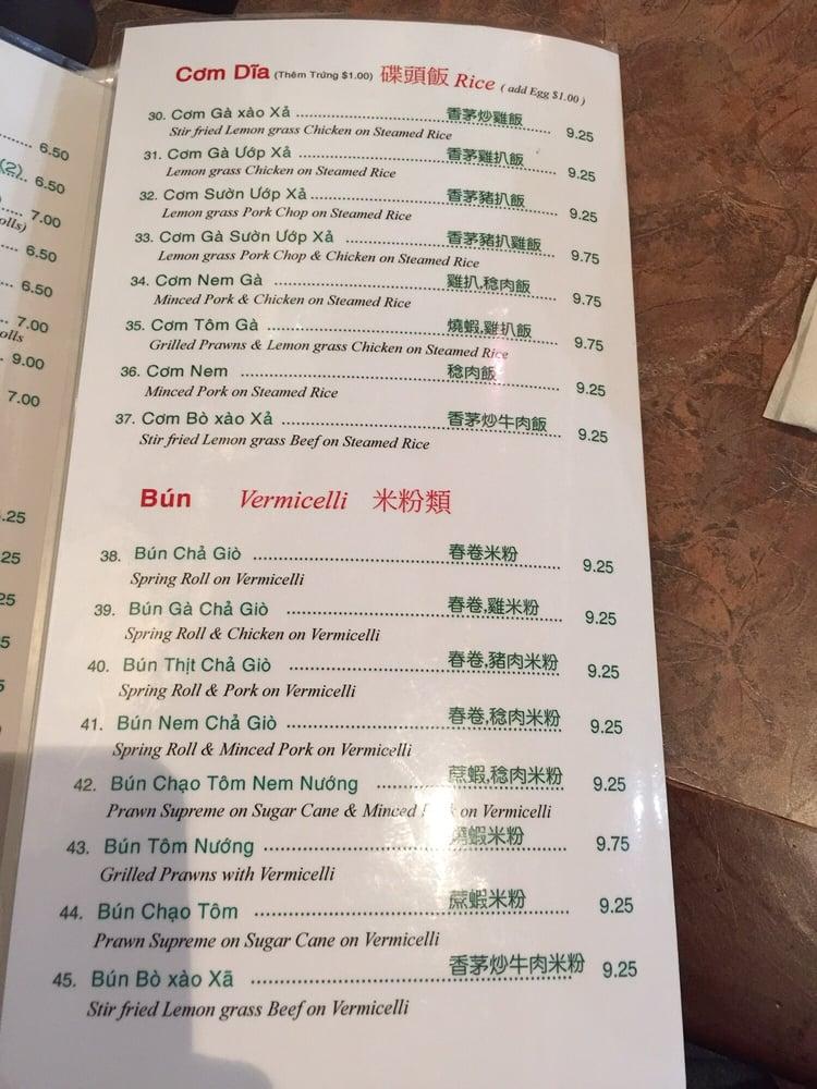 Menu at Pho Tan Vietnamese Restaurant Beef Noodle Soup & Bubble Tea ...